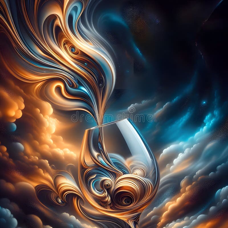 Abstract Pour with Fire and Ice Motion Stock Illustration ...