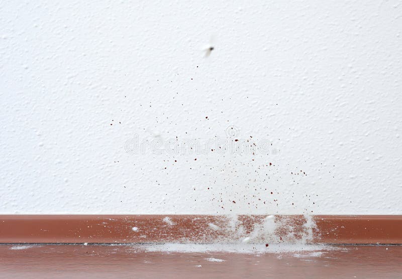 Abstract Powder Explosion Against White Wall- Red High Quality Image ...