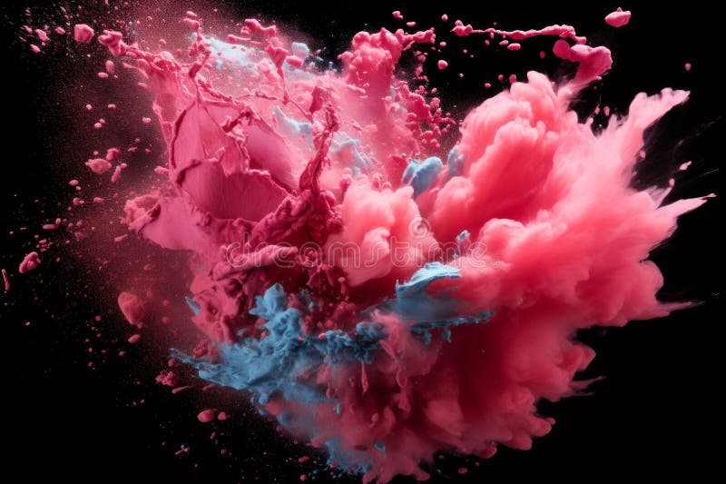 Abstract Powder Explosion on Solid Background. Stock Illustration ...