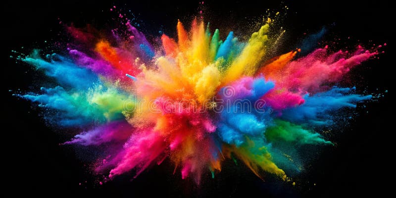 Abstract Powder Splash Background Colorful Powder Explosion on Solid ...