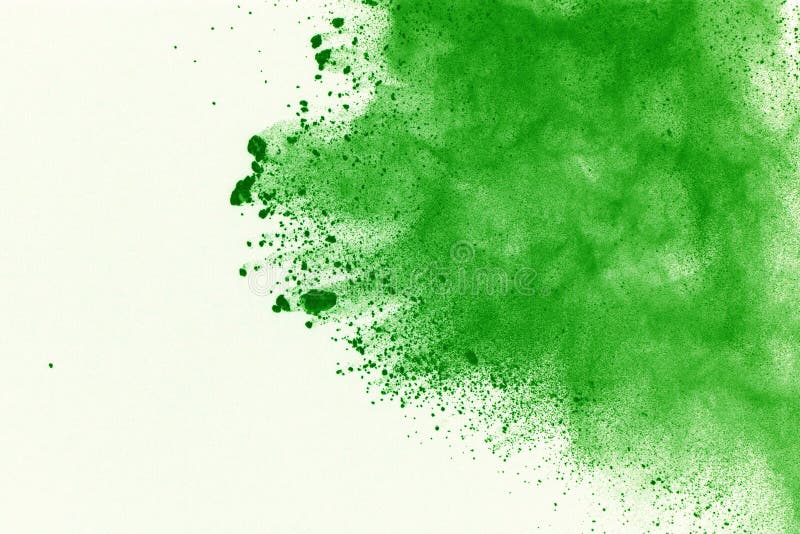 Abstract Powder Splatted Background,Freeze Motion of Green Powder ...