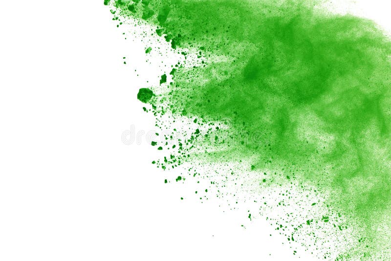Abstract Powder Splatted Background,Freeze Motion of Green Powder ...