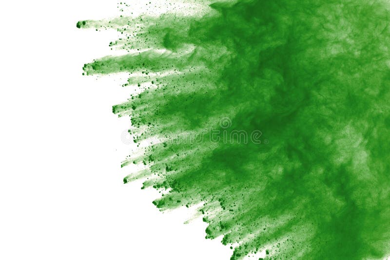 Abstract Powder Splatted Background,Freeze Motion of Green Powder ...