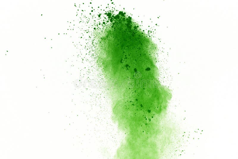 Abstract Powder Splatted Background,Freeze Motion of Green Powder ...