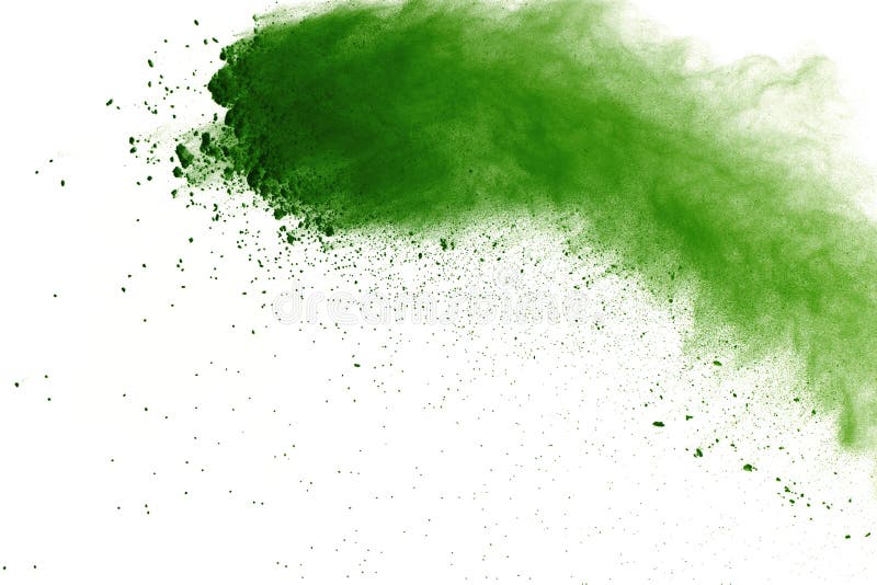 Abstract Powder Splatted Background,Freeze Motion of Green Powder ...