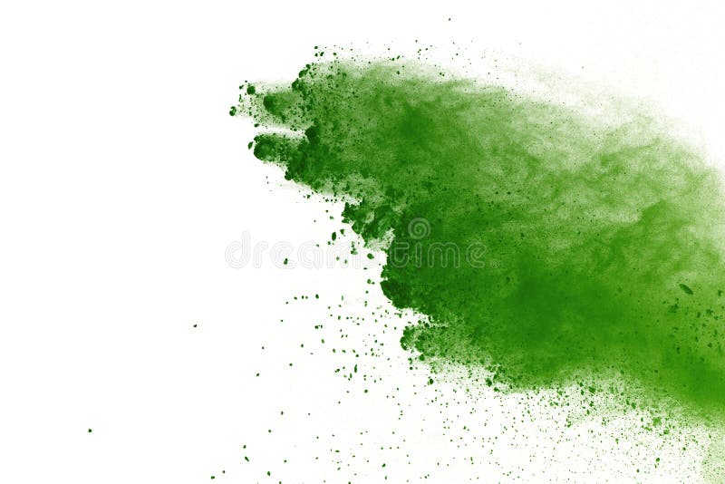 Abstract Powder Splatted Background,Freeze Motion of Green Powder ...