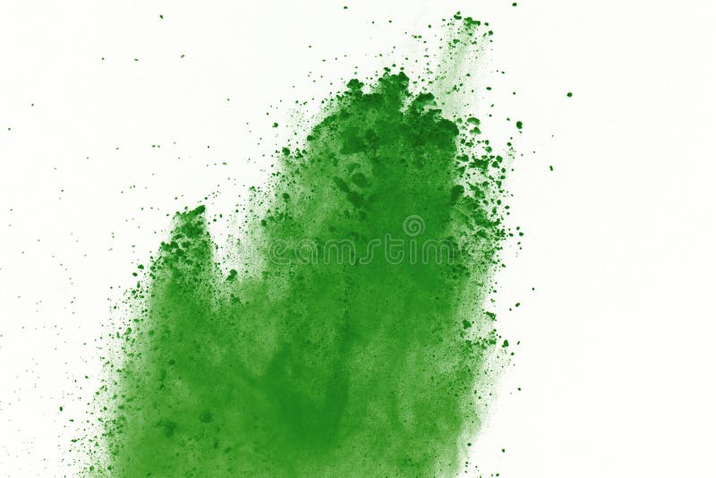 Abstract Powder Splatted Background,Freeze Motion of Green Powder ...