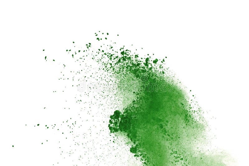 Abstract Powder Splatted Background,Freeze Motion of Green Powder ...