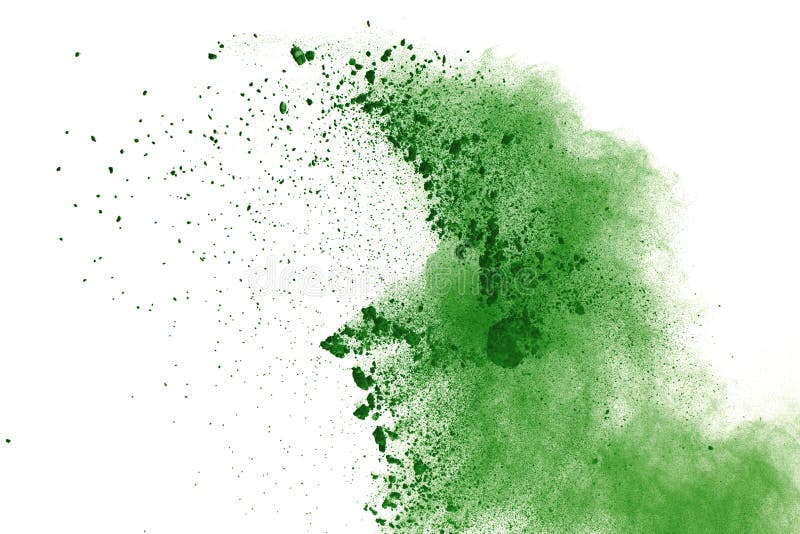 Abstract Powder Splatted Background,Freeze Motion of Green Powder ...