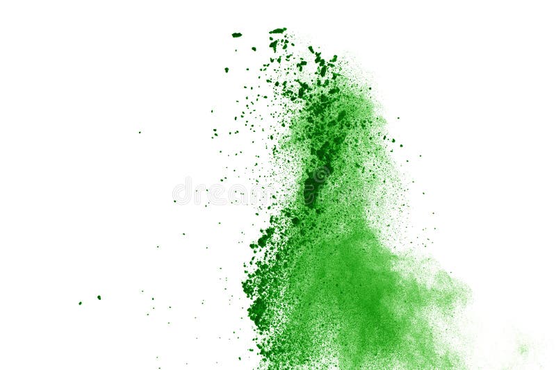 Abstract Powder Splatted Background,Freeze Motion of Green Powder ...