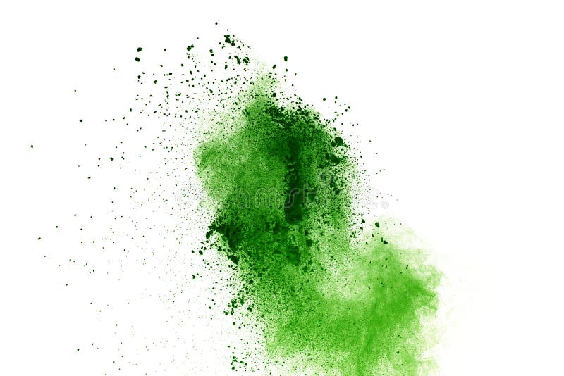 Abstract Powder Splatted Background,Freeze Motion of Green Powder ...