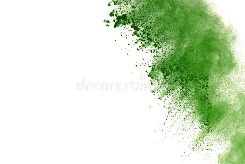 Abstract Powder Splatted Background,Freeze Motion of Green Powder ...