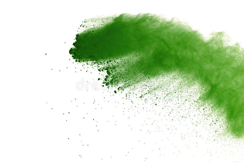 Abstract Powder Splatted Background,Freeze Motion of Green Powder ...