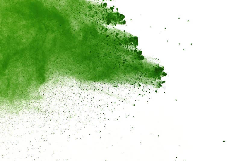 Abstract Powder Splatted Background,Freeze Motion of Green Powder ...