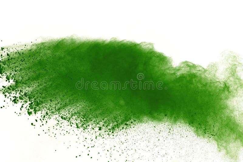 Abstract Powder Splatted Background,Freeze Motion of Green Powder ...