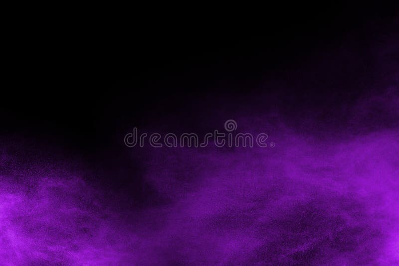 Purple Color Powder Explosion on Black Background. Stock Photo - Image ...