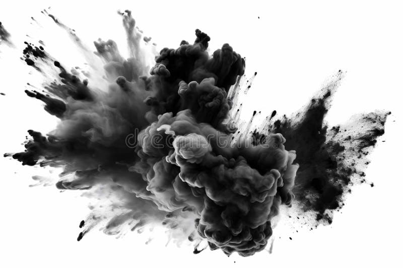 Abstract Powder Splatter Background Creative Design on White ...