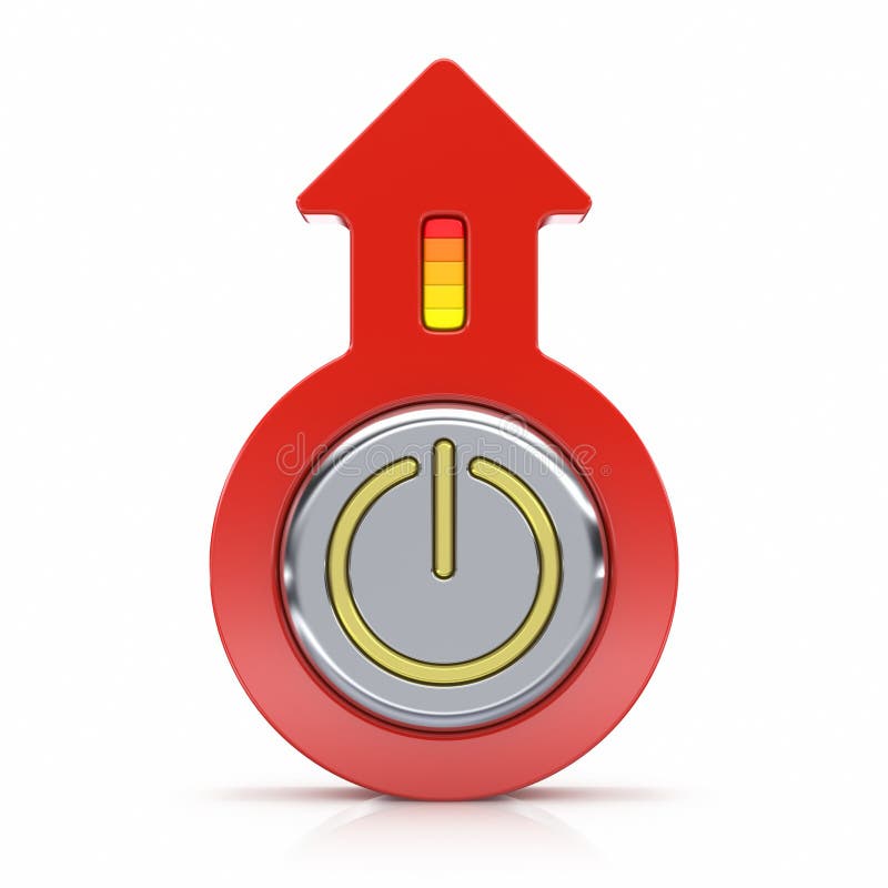 Abstract Power Button with Arrow I Stock Illustration - Illustration of ...