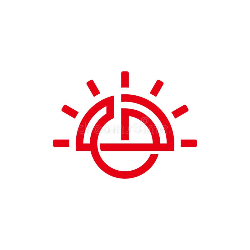 Abstract Power Button Sun Geometric Design Symbol Vector Stock Vector ...