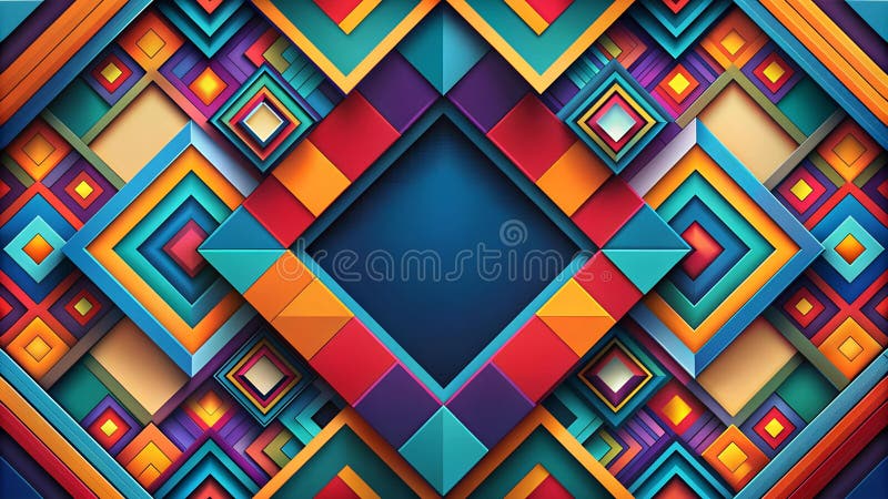 Abstract Power Pose: a Bold Statement in Geometric Shapes AI Generated ...