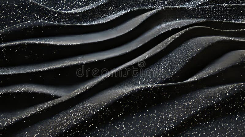 Abstract Powerpoint Background with Glowing Light Waves on a Black ...