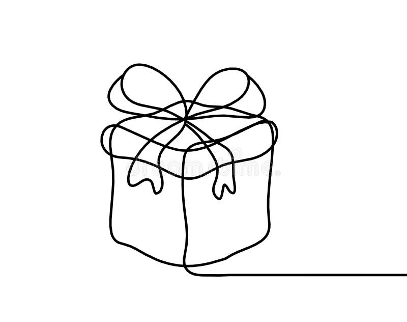 Present Box Line Drawing Stock Illustrations – 4,065 Present Box Line ...
