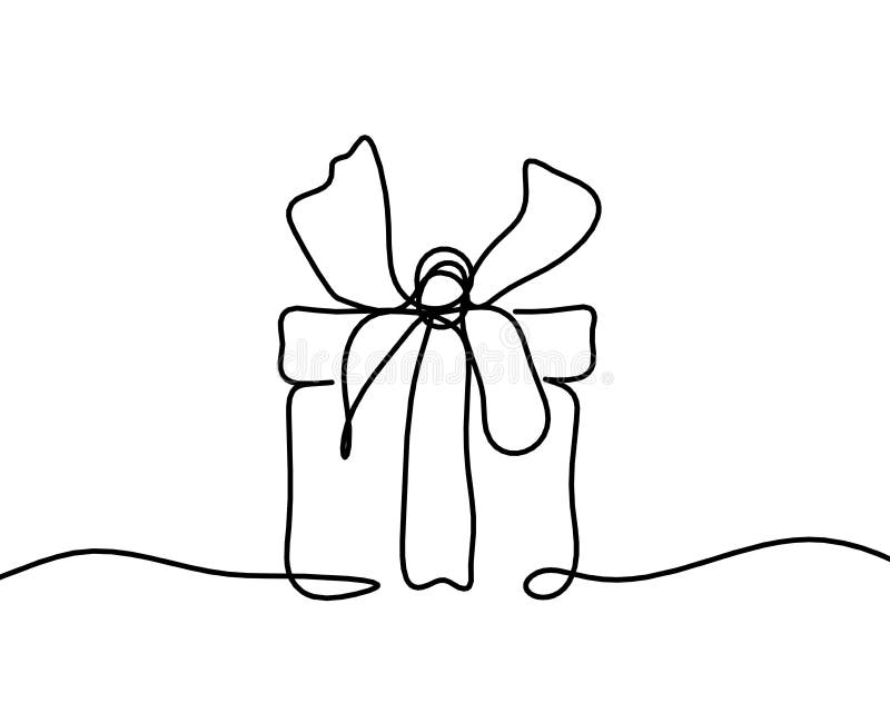 Ribbon Present Line Drawing Stock Illustrations – 2,762 Ribbon Present ...