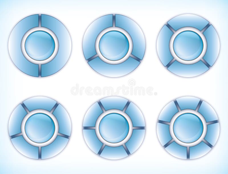 Segmented Wheel Template for Presentations Stock Vector - Illustration ...