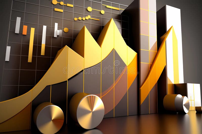 Abstract Presentation of Graph Chart Pie in 3D Geometric To Represent ...