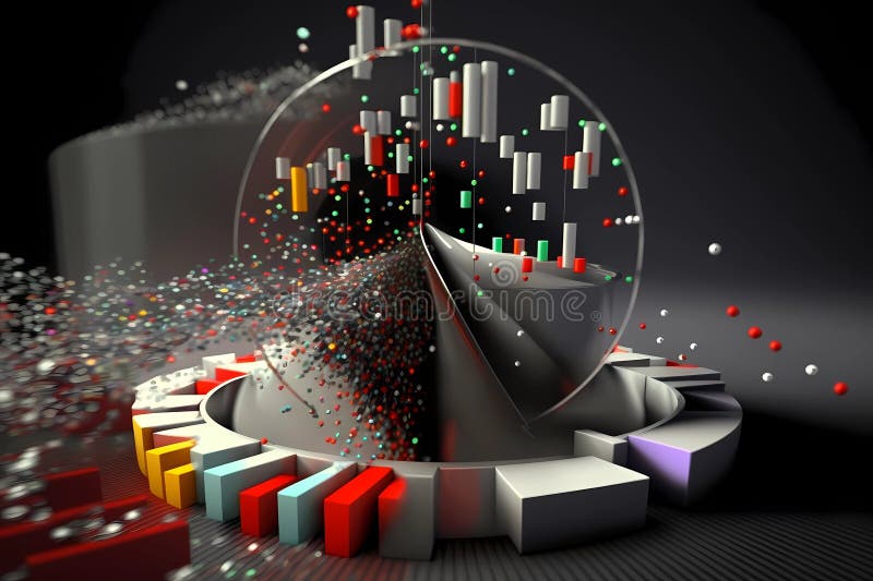 Abstract Presentation of Graph Chart Pie in 3D Geometric To Represent ...