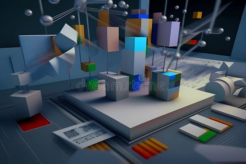 Abstract Presentation of Graph Chart Pie in 3D Geometric To Represent ...