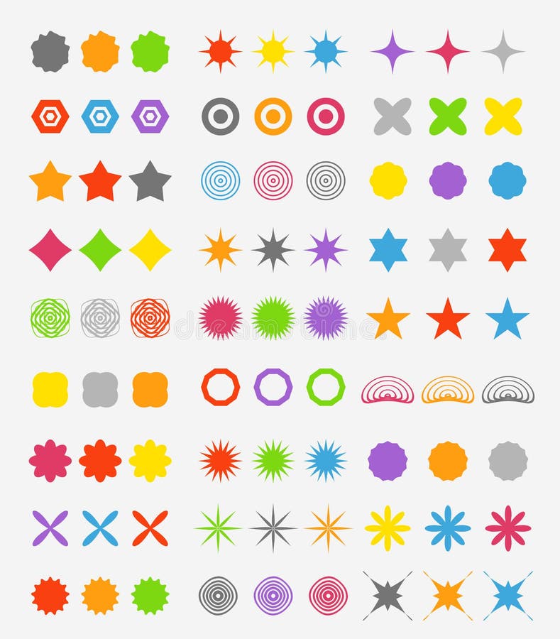 Abstract Primitive Color Figures Stock Vector - Illustration of ...