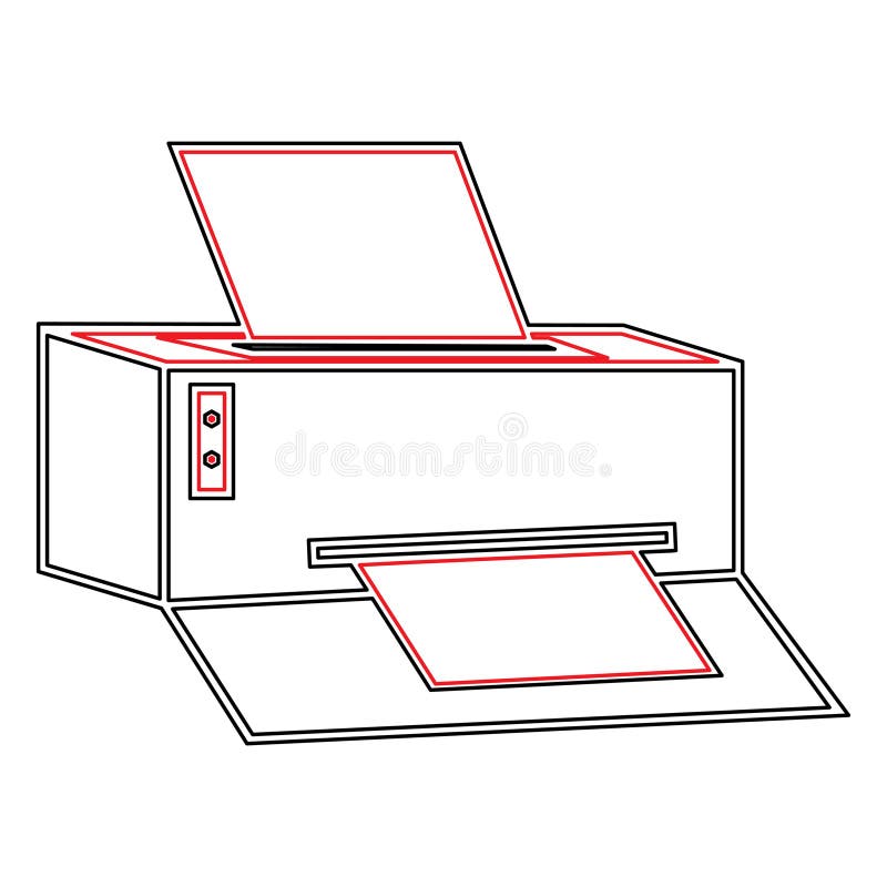 Printers Office Printing Technology Tools for Photos and Text Stock ...