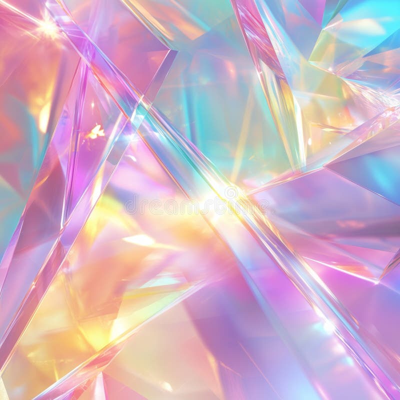 Abstract Prismatic Background with Rainbow-colored Light Reflections ...