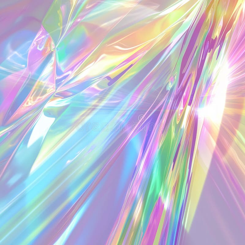 Abstract Prismatic Background with Rainbow-colored Light Reflections ...
