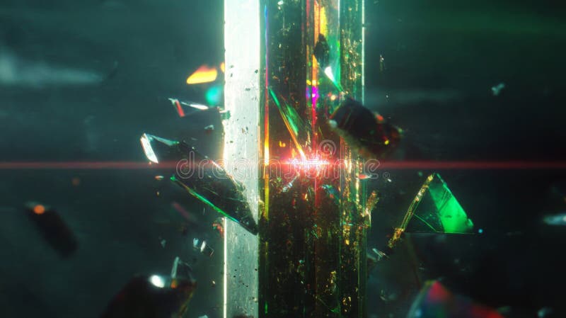 Abstract Prismatic Crystal Light Burst Stock Illustration ...