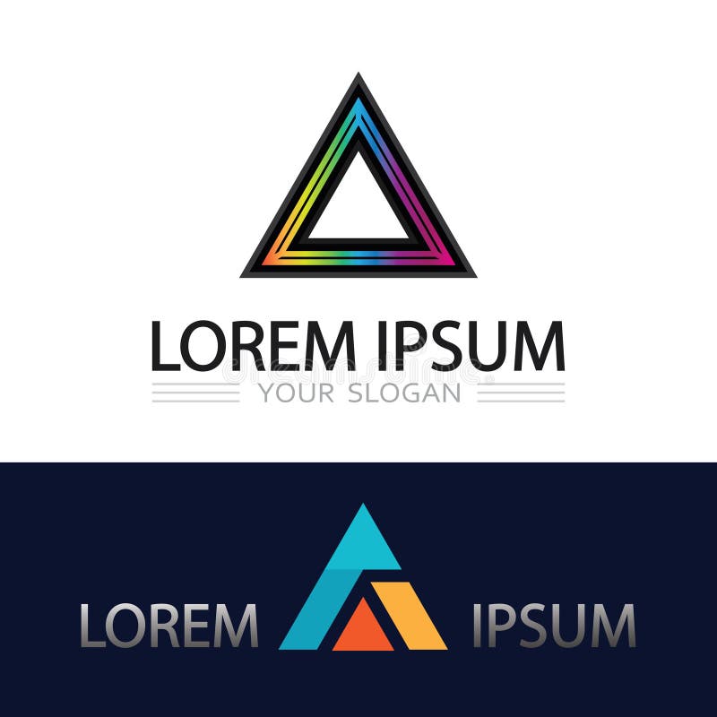 Abstract Prismatic Triangle Symbol for Innovative Business Vector Logo ...