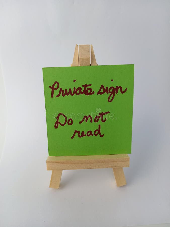 Private Sign Do Not Read Stock Photos - Free & Royalty-Free Stock ...
