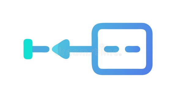 Abstract Process Flow Vector Icon, Connection and Diagram Symbol ...