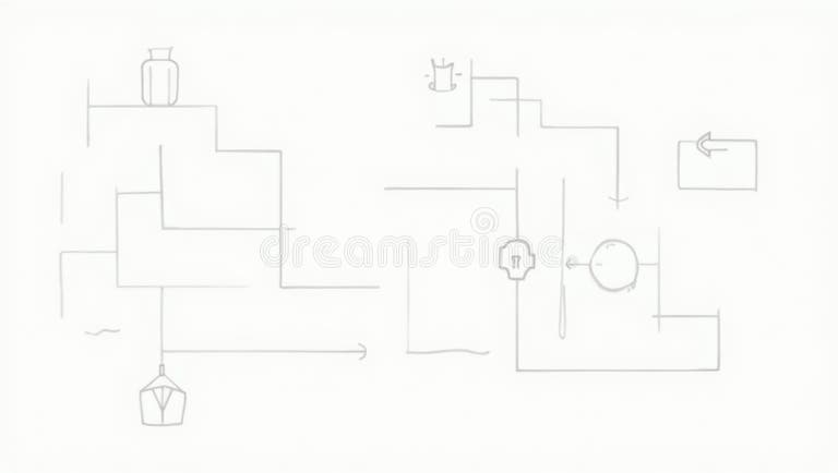 Abstract Process Flowchart stock illustration. Illustration of ...