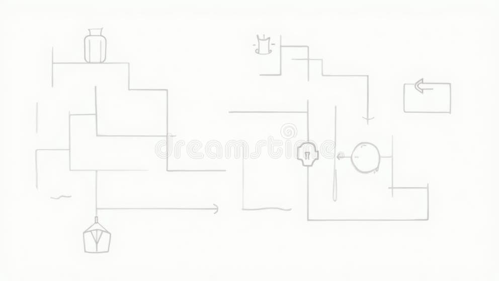 Abstract Process Flowchart stock illustration. Illustration of ...