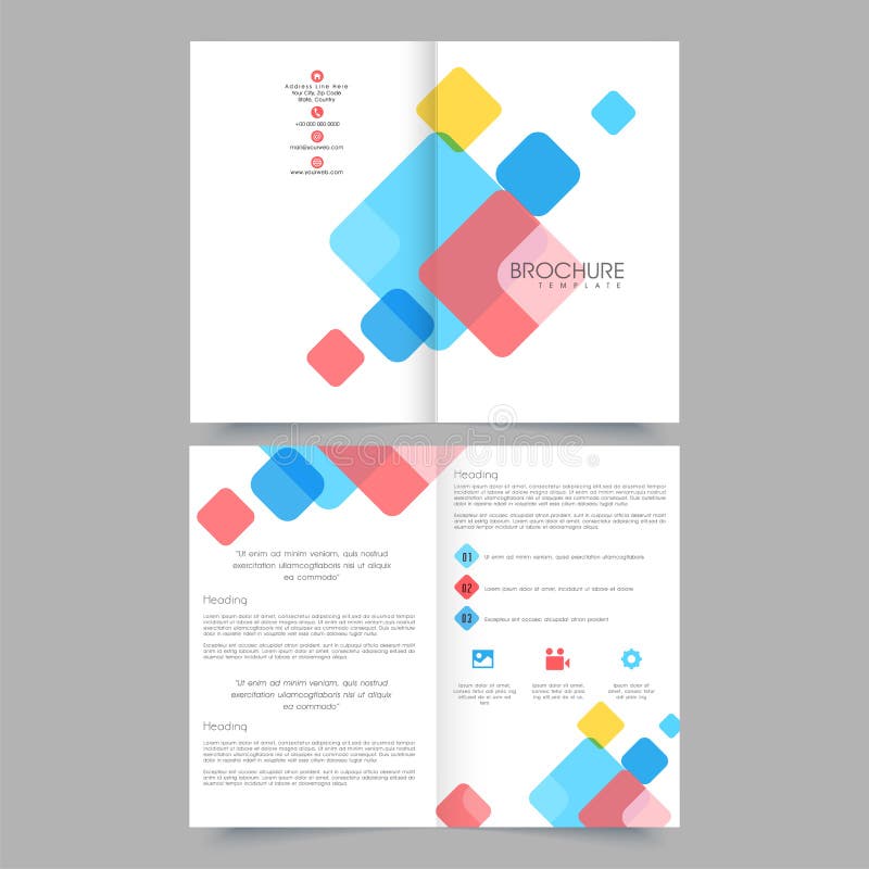 Abstract Brochure, Template for Business. Stock Illustration ...