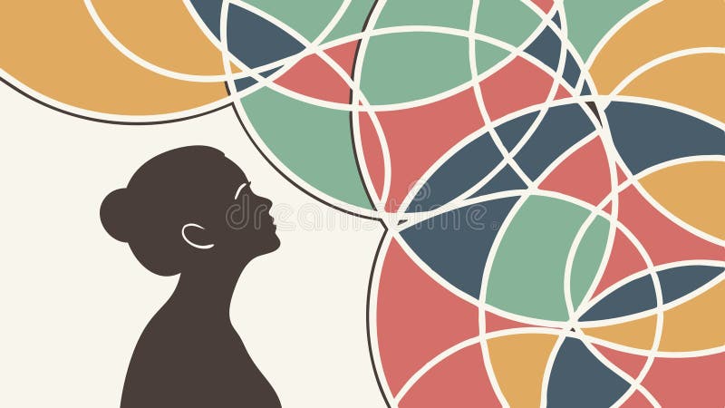 Abstract Profile Geometric Pattern Face Design Art, Vector Design ...