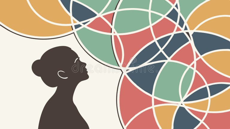 Abstract Profile Geometric Pattern Face Design Art, Vector Design ...