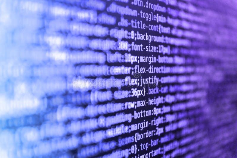 Abstract Program Code Is Written On The Screen Seamless Loop Animation Machine Language