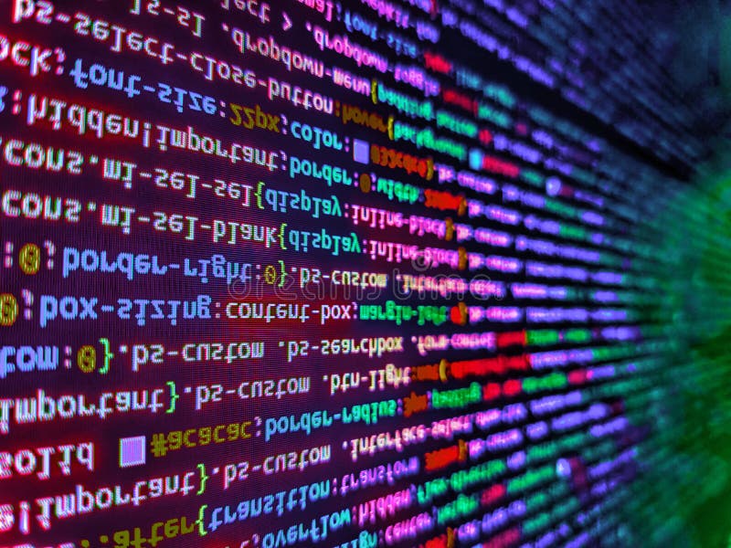 Abstract Program Code On Computer Screen Programming Code Abstract Screen Of Software Developer