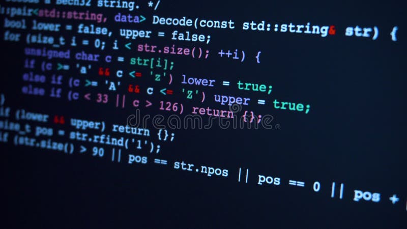 Abstract Program Code are Written and Moved in the Virtual Space. Stock Footage - Video of ...