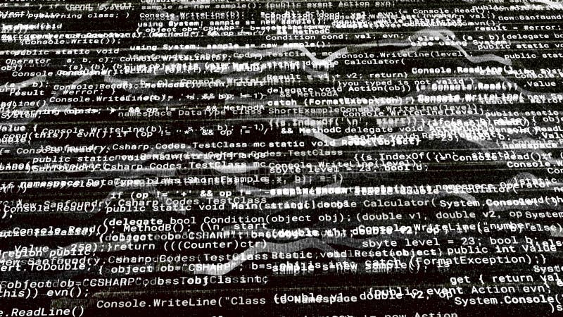 Abstract Program Code Is Written On The Screen Seamless Loop