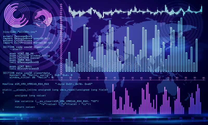Abstract Programming Backdrop Stock Illustration - Illustration of ...