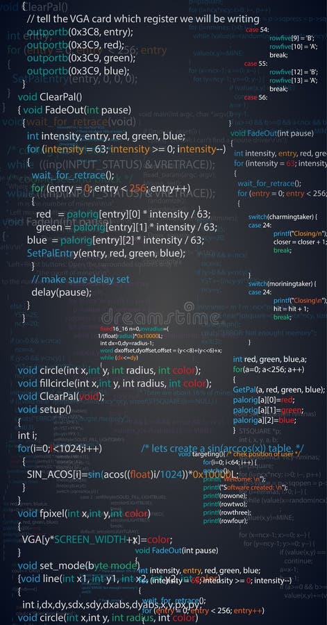 Program Script Code stock vector. Illustration of screen - 210691962